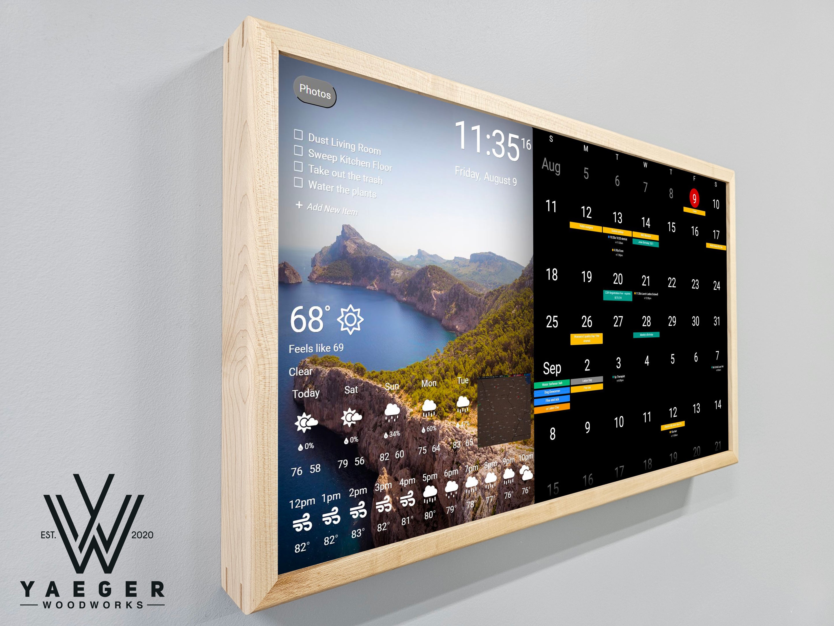 27in Touchscreen Smart Calendar / Dakboard/ Smart Wall Display / Photo ...